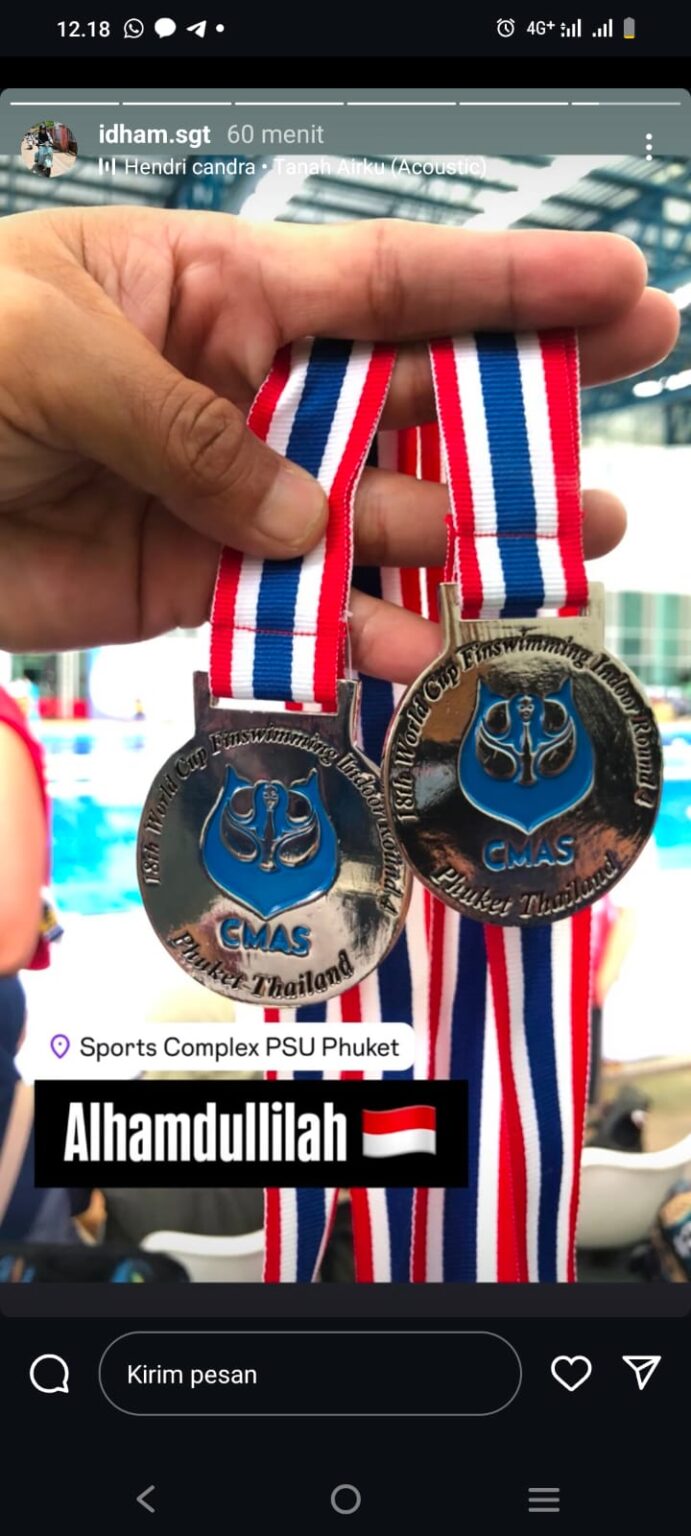 Atlet Indonesia Borong Medali di Lomba Selam Dunia 2024