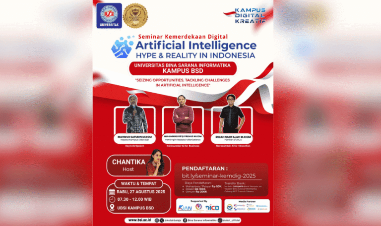 Siap-Siap! UBSI BSD Bakal Gelar Seminar “Artificial Intelligence: Hype ...